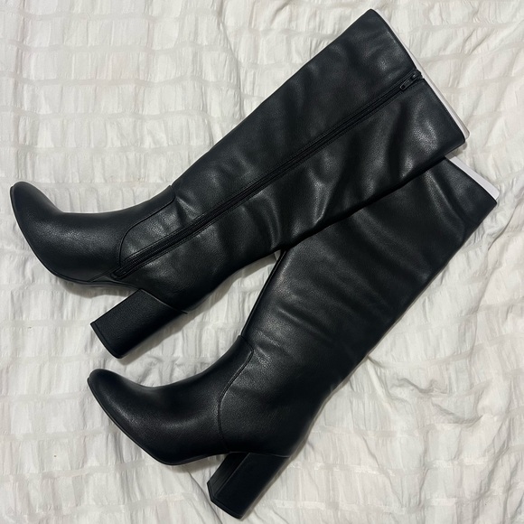 Target | Shoes | Black Heeled Target Boots | Poshmark
